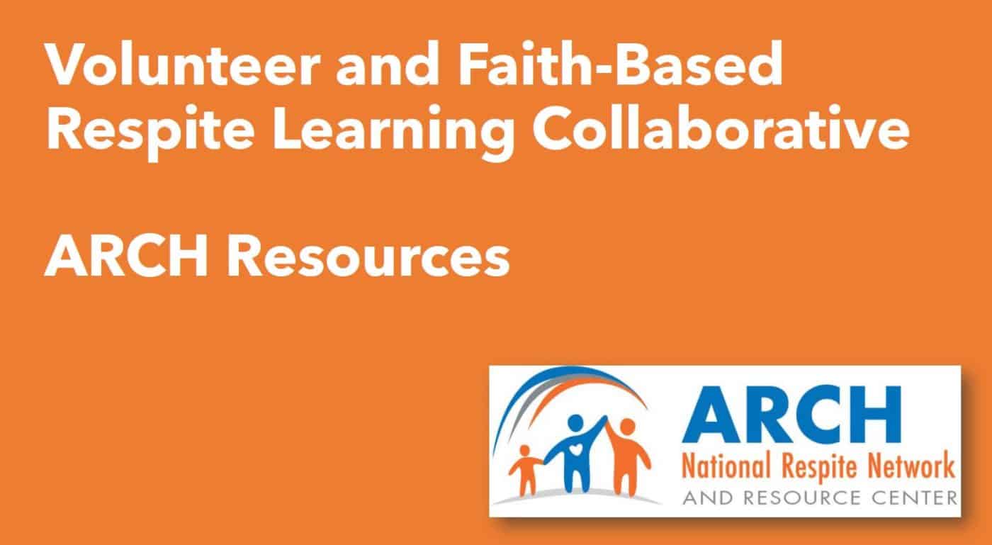Vol Resouces Cover | ARCH National Respite Network & Resource Center